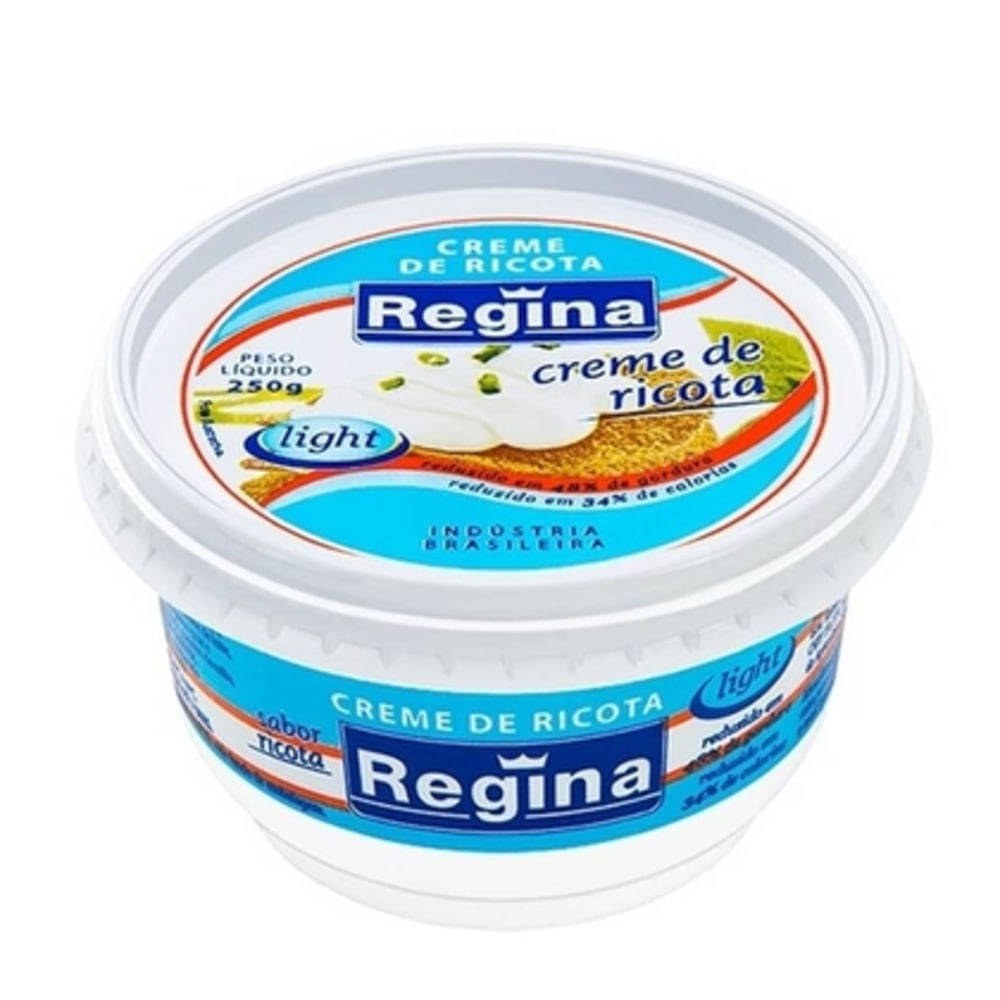 Creme de Queijo Ricota Light Regina Pote 250g | Mercantil Atacado