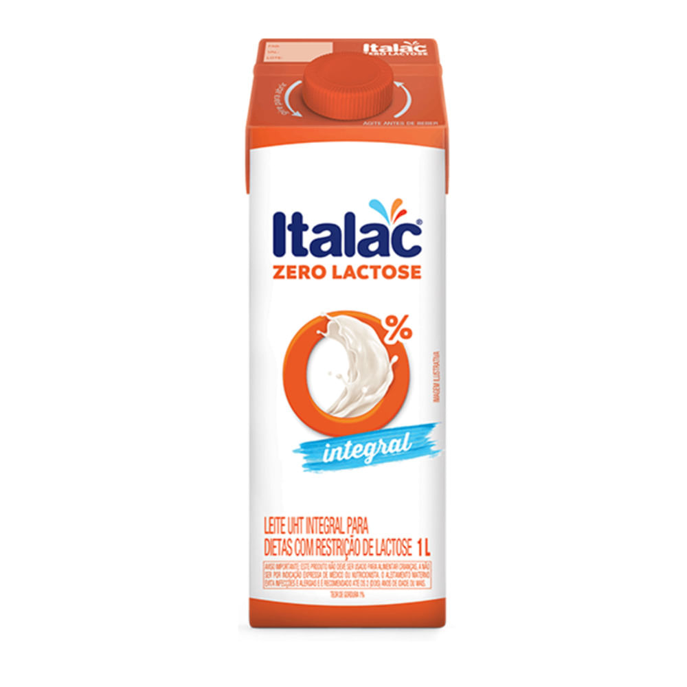 Leite Italac Longa Vida Integral Zero Lactose 1l | Sem Lactose | Mercantilatacado