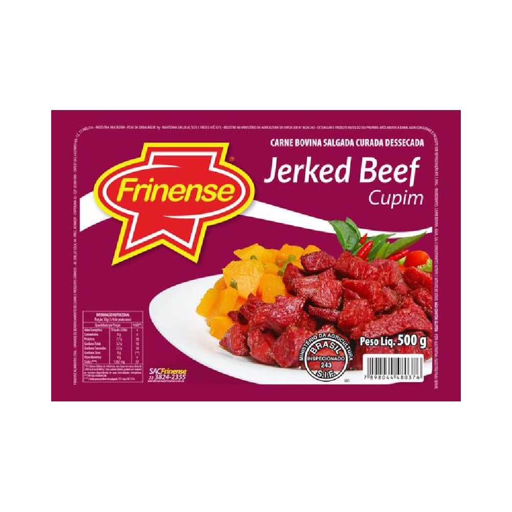 Jerked Beef Frinense Cupim 500g | Mercantil Atacado