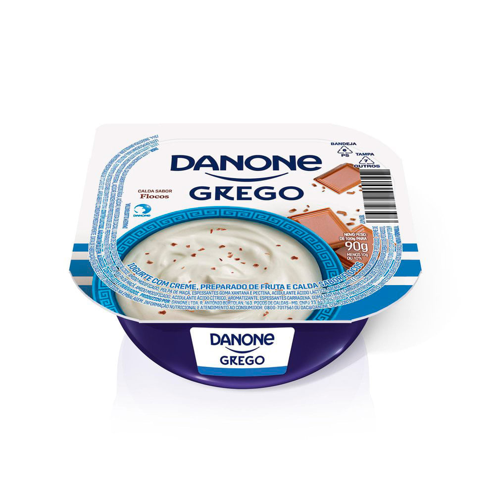 Iogurte Grego Danone Calda de Flocos Pote 90g | Mercantil Atacado