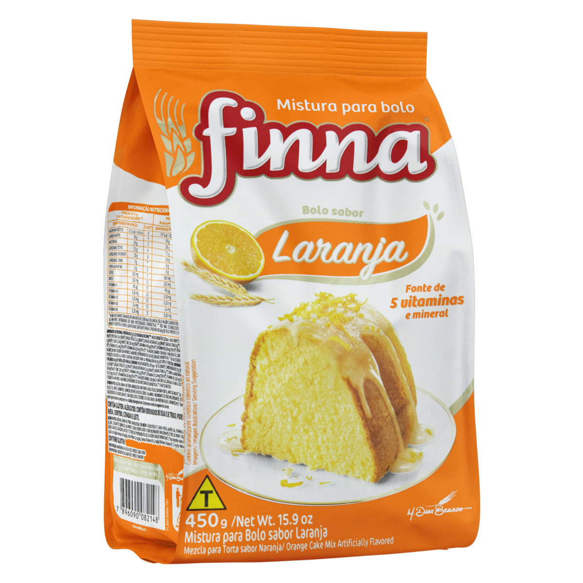 Mistura p/ Bolo Finna Laranja Pacote 450g | Mercantil Atacado