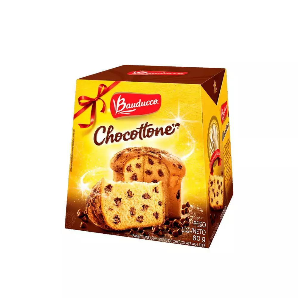 Chocottone Bauducco Gotas De Chocolate Mini 80g Mercantil Atacado
