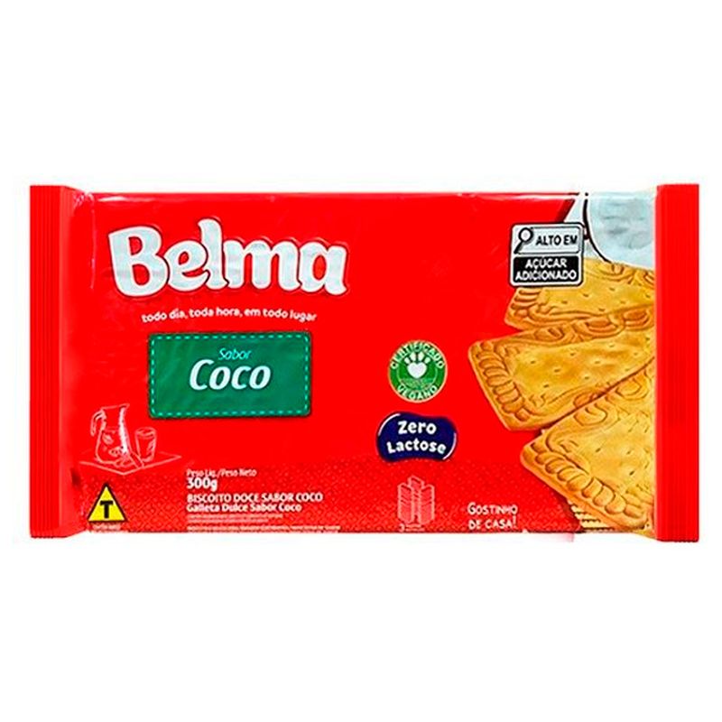Biscoito Belma Côco Pacote 300g | Mercantil Atacado Biscoito Belma Côco Pacote 300g | Mercantil Atacado