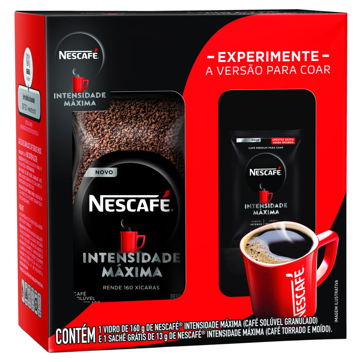 Café Nescafé Intensidade Máxima 160g Grátis Sachê 13g | Café Solúvel ...